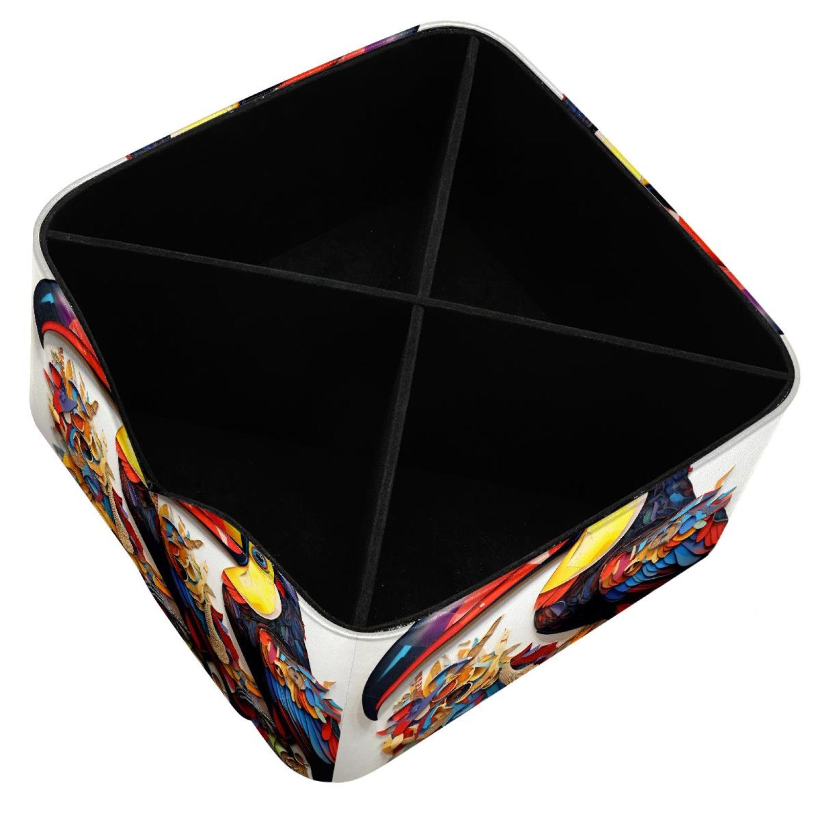 Toucan Square Pencil Case with 4 Compartments, Removable Dividers ...
