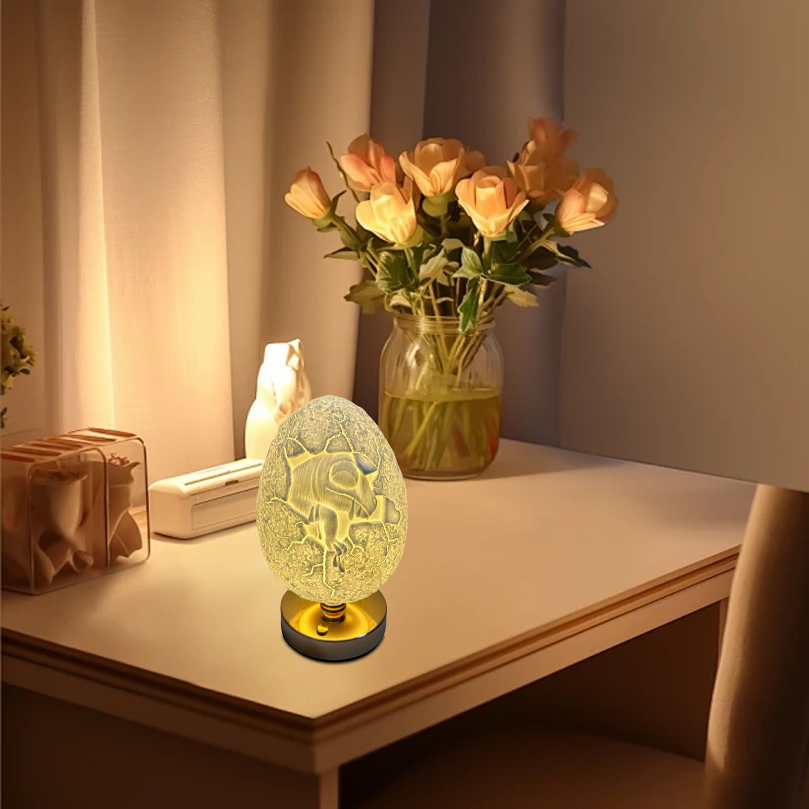 Touch Bedside Table Lamp for Bedroom Nightstand, Originality Small ...