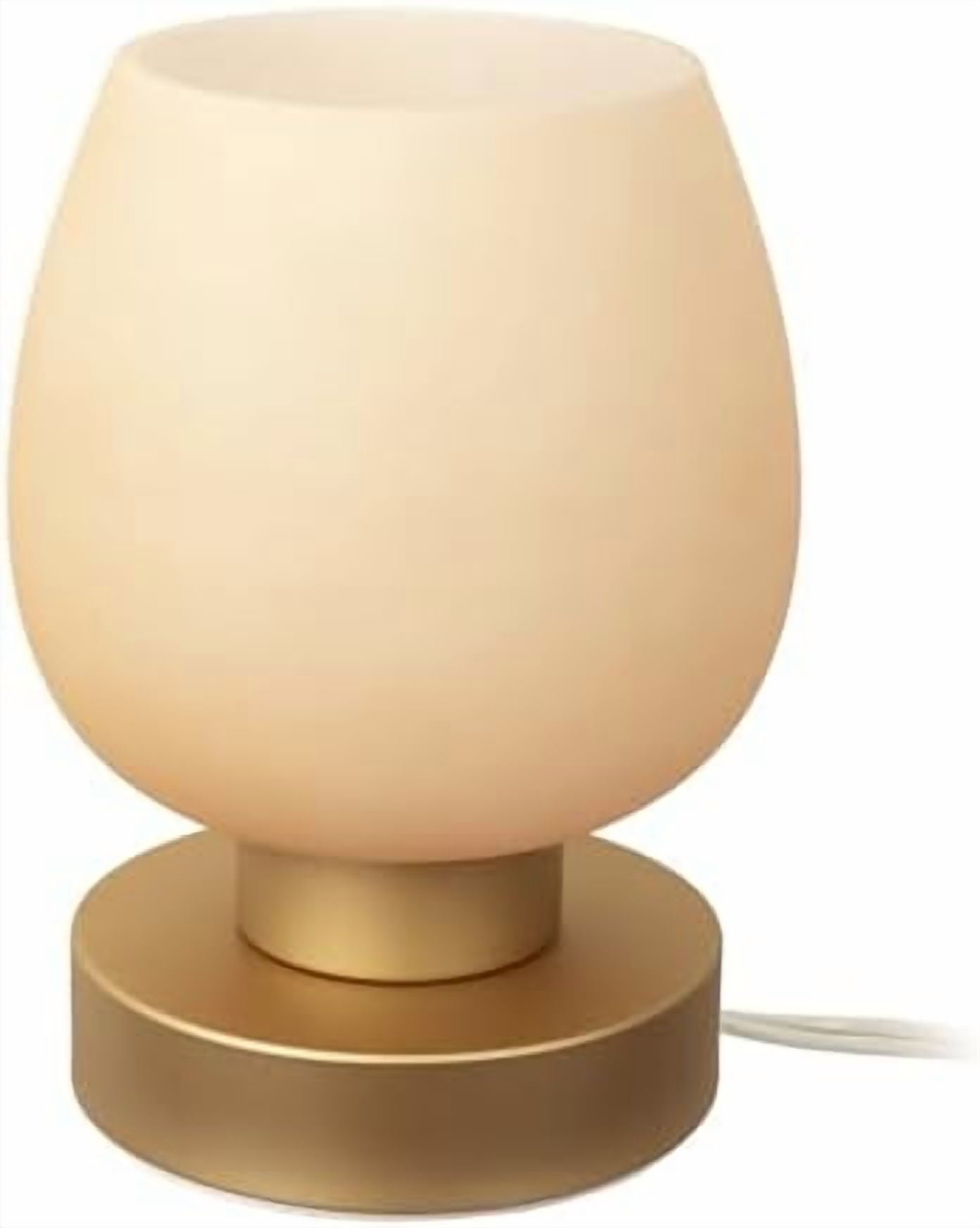 Touch Bedside Table Lamp - Desert Titanium Color Glass Lamp Shade, Warm ...