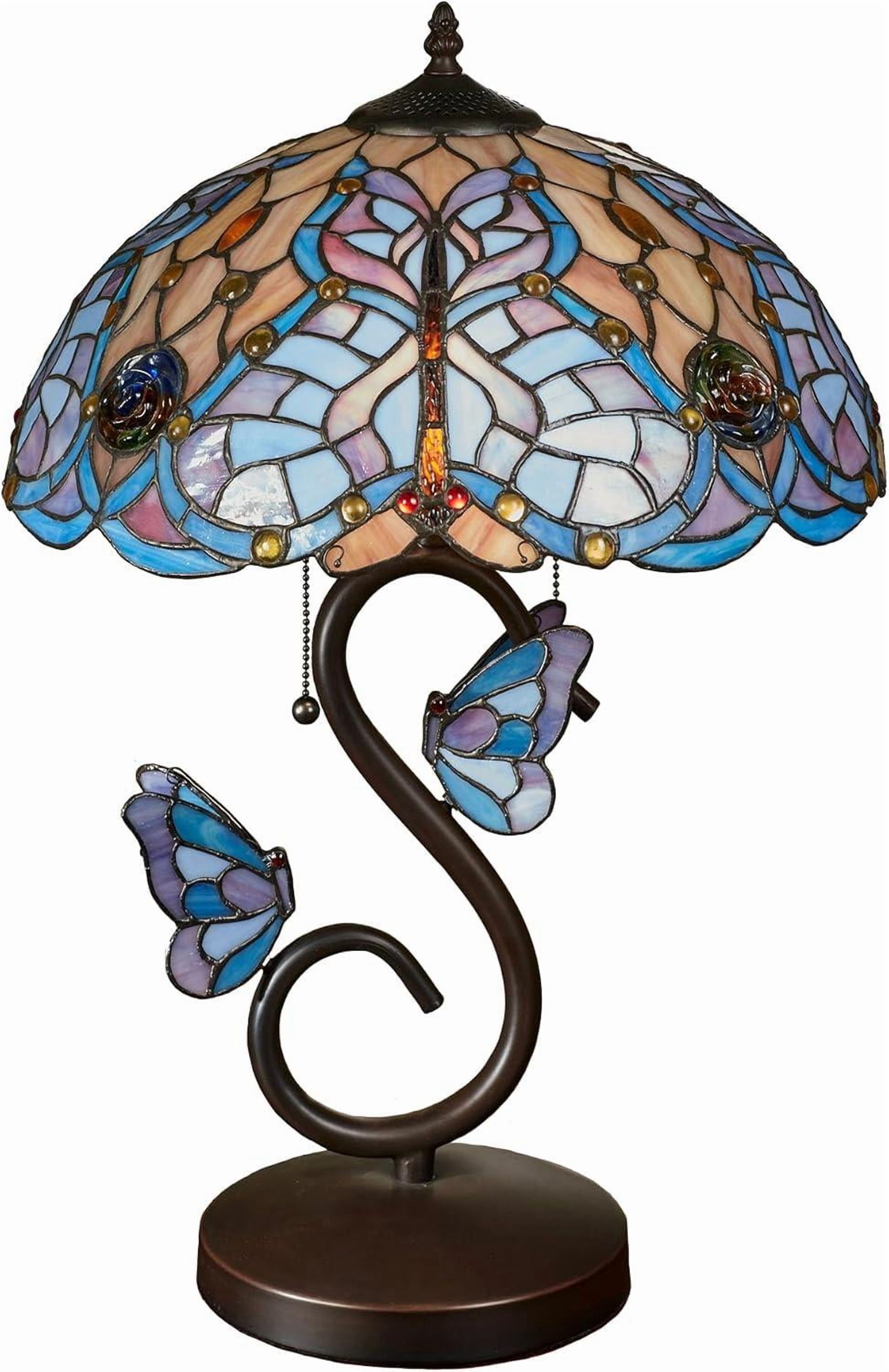 Touch of Class Butterfly Dreams Tiffany Style Table Lamp Blue ...