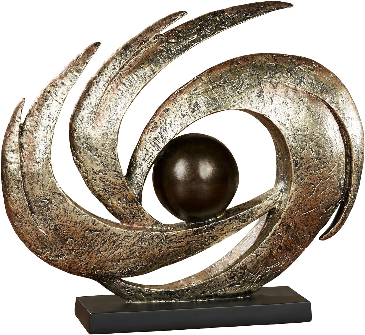 Touch of Class Contemporary Earths Motion - Aged Gold - Table Sculpture ...