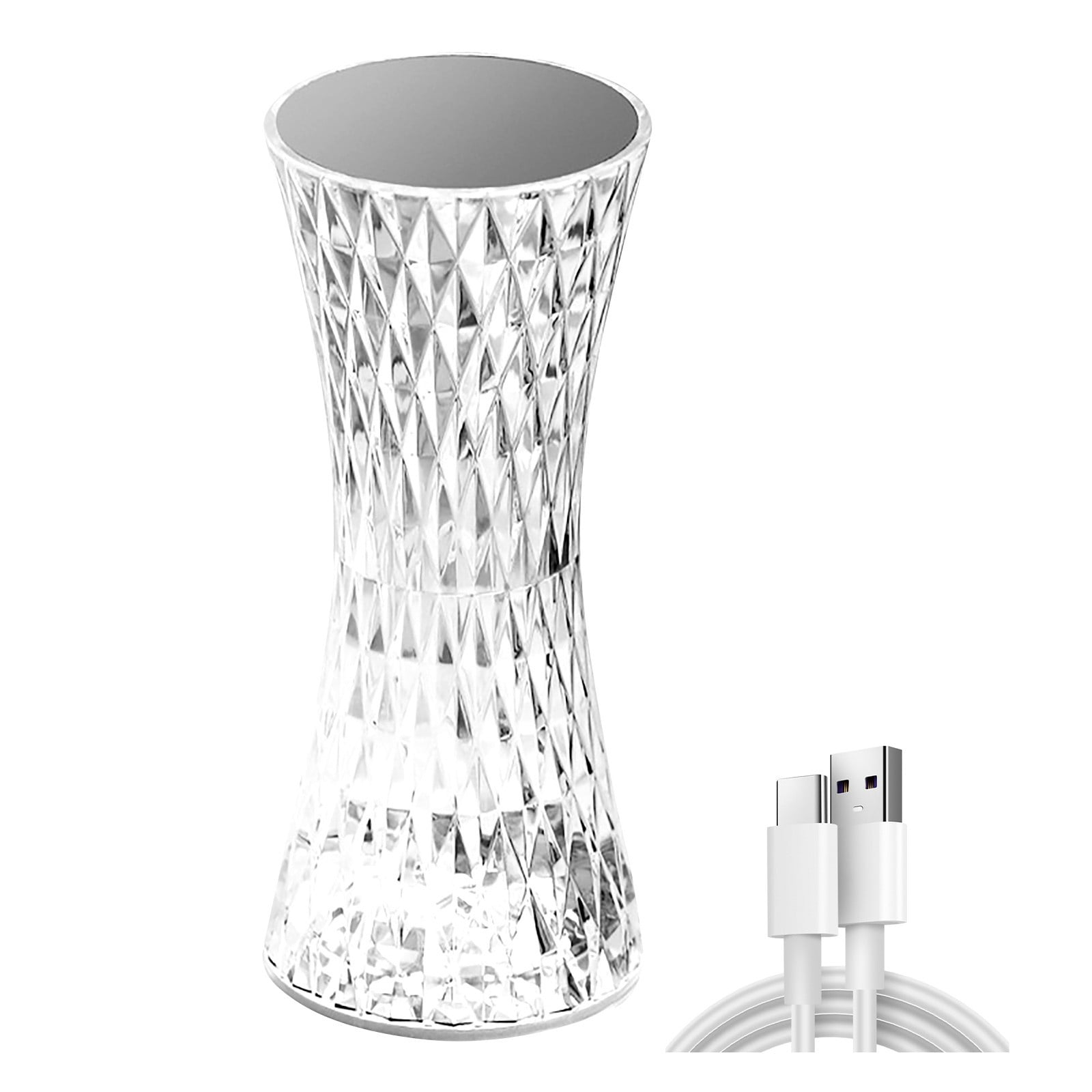 Touch Control Table Lamp - Acrylic, 3-Level Dimmable - USB/Remote ...