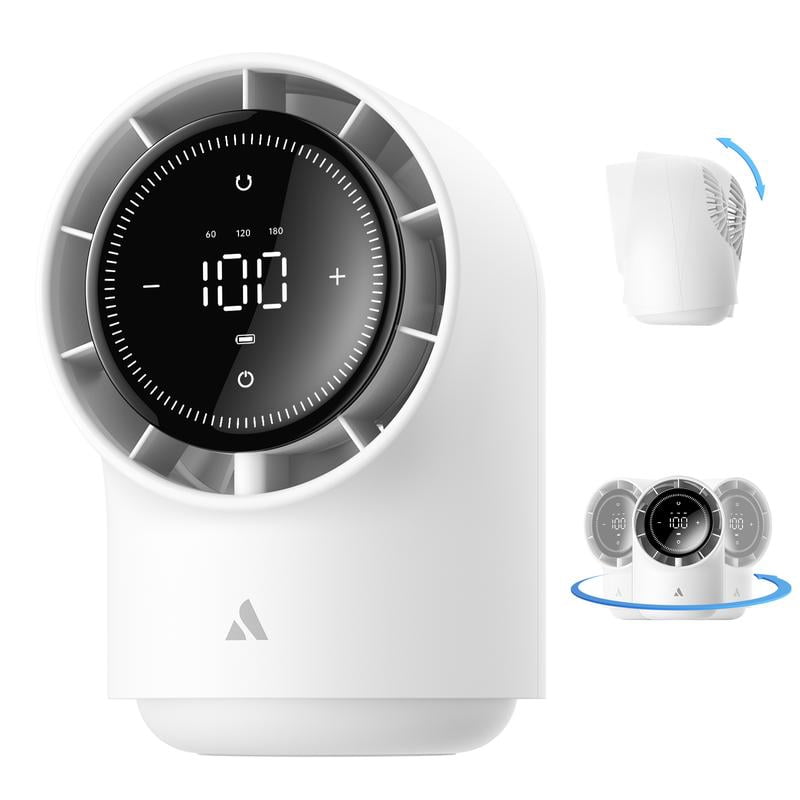 Touch Control Desk Fan, 100 Speeds Quiet Bedroom Digital Display ...