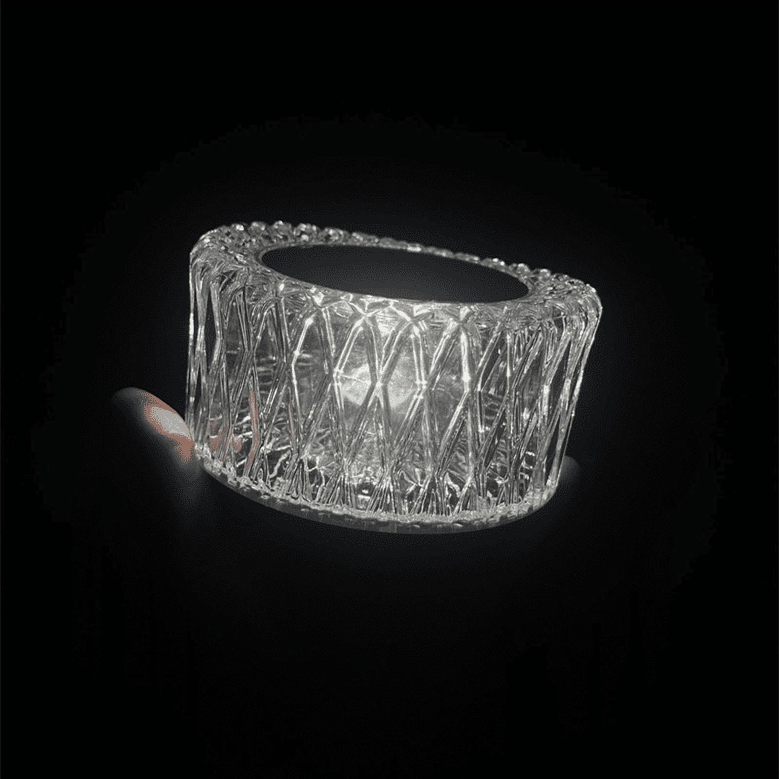 Touch Crystal Diamond Table Lamp USB Rechargeable Crystal Projector ...