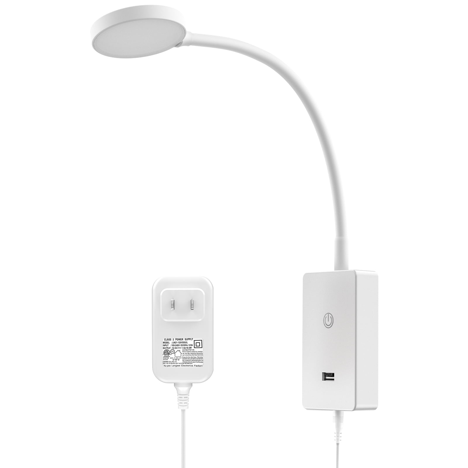 Touch Dimmable LED Bedside Wall Mounted Reading Lamp for Bedroom ...