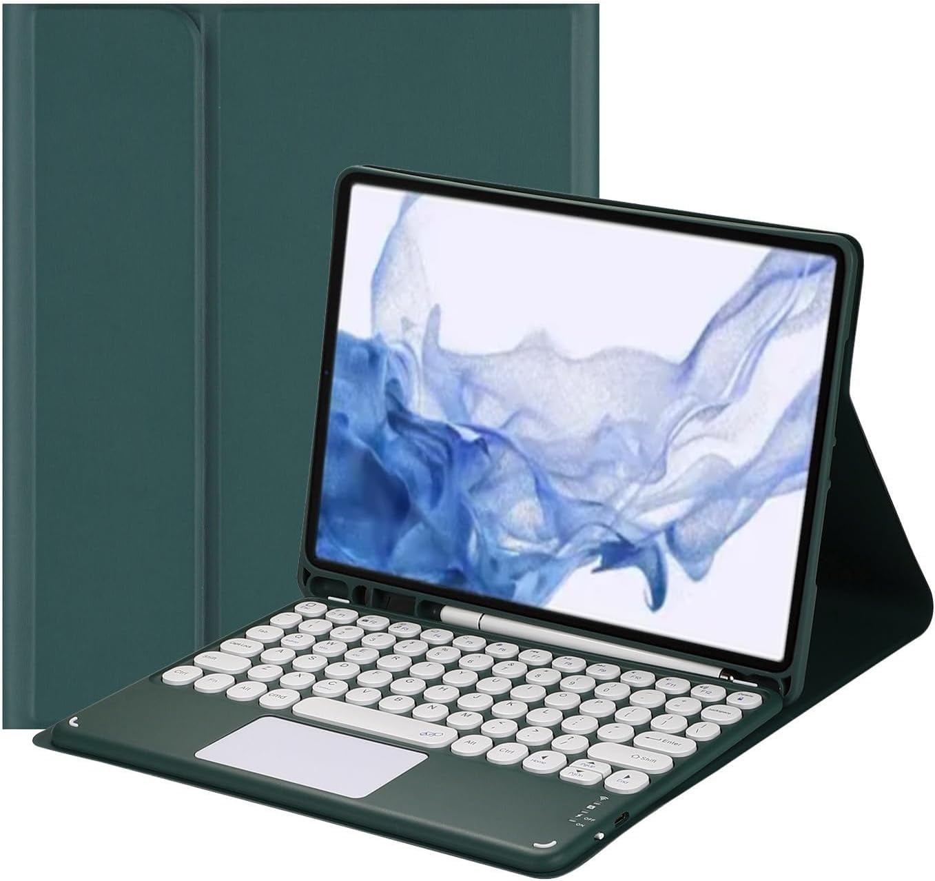 Touch Keyboard Case for Samsung Galaxy Tab S8/Tab S7 11 Inch (Model SM ...