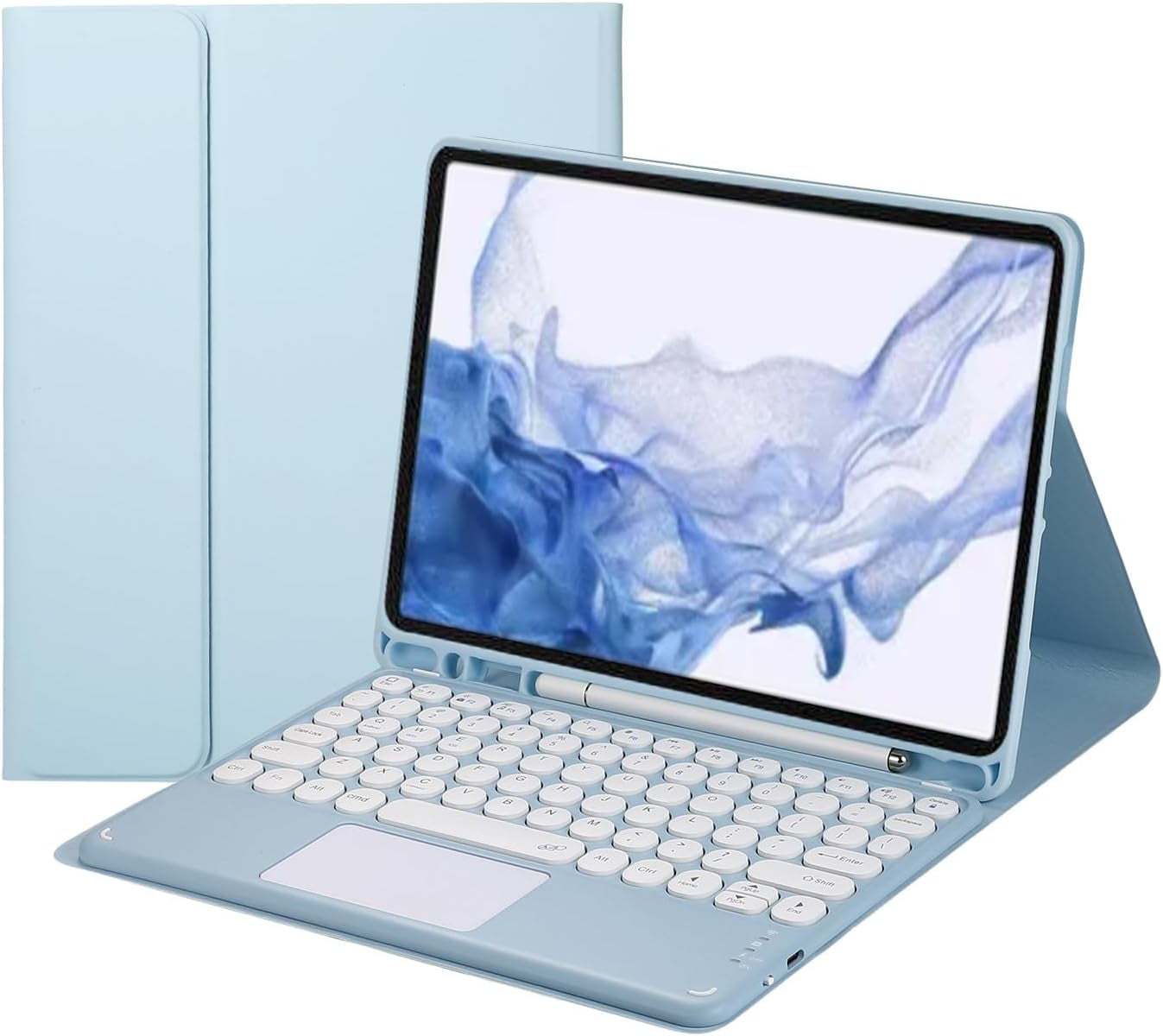 Touch Keyboard Case for Samsung Galaxy Tab S8/Tab S7 11 Inch (Model SM ...