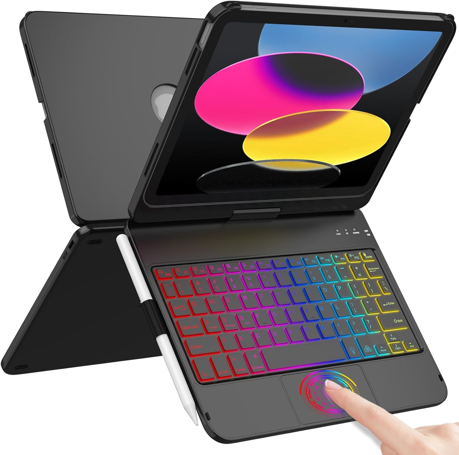 Touch Keyboard Case for iPad A16 11th Generation 2025/10th 10.9 inch ...