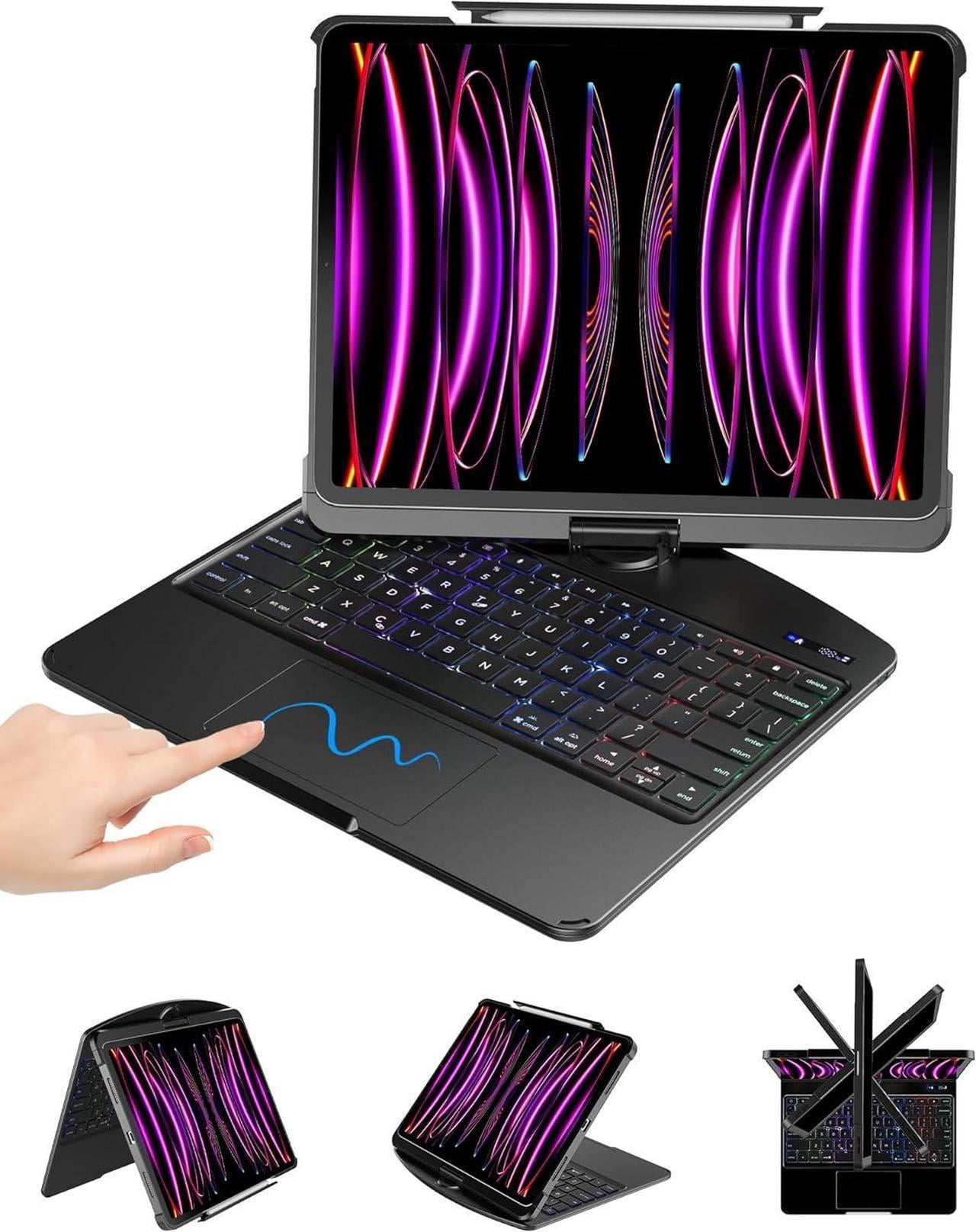 360 Rotating Backlit Keyboard Case 360° Rotating Keyboard Case For IPad ...