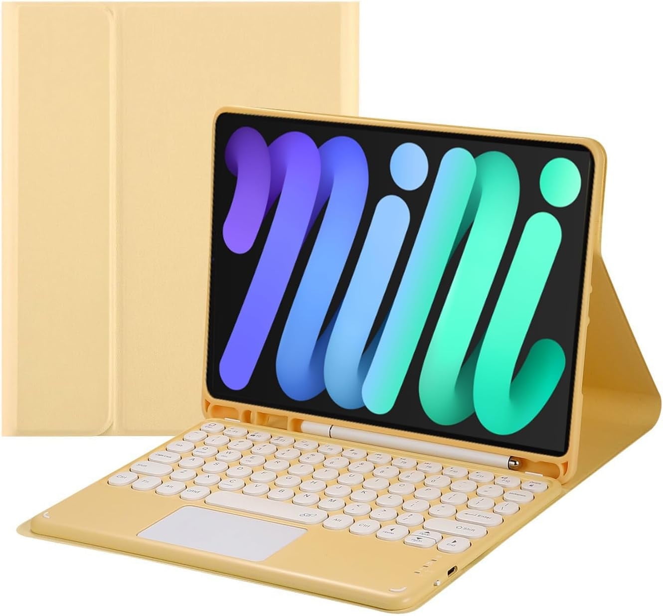 Touch Keyboard Case for iPad Mini 7 (A17 Pro)/Mini 6th Generation Case ...