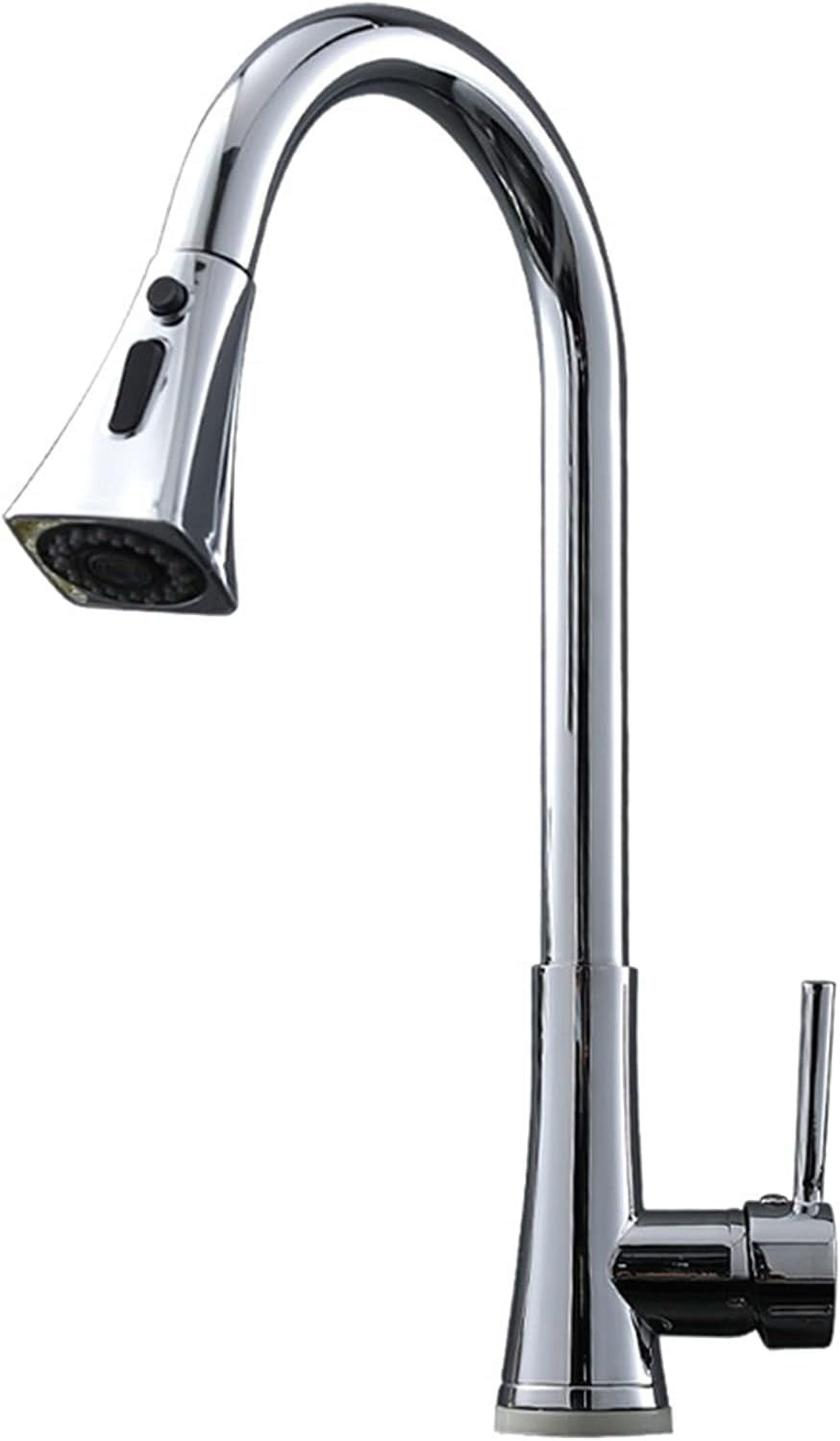 Touch on Kitchen Faucet, High Arc Pull Out Kitchen Sink Faucet, Brass ...