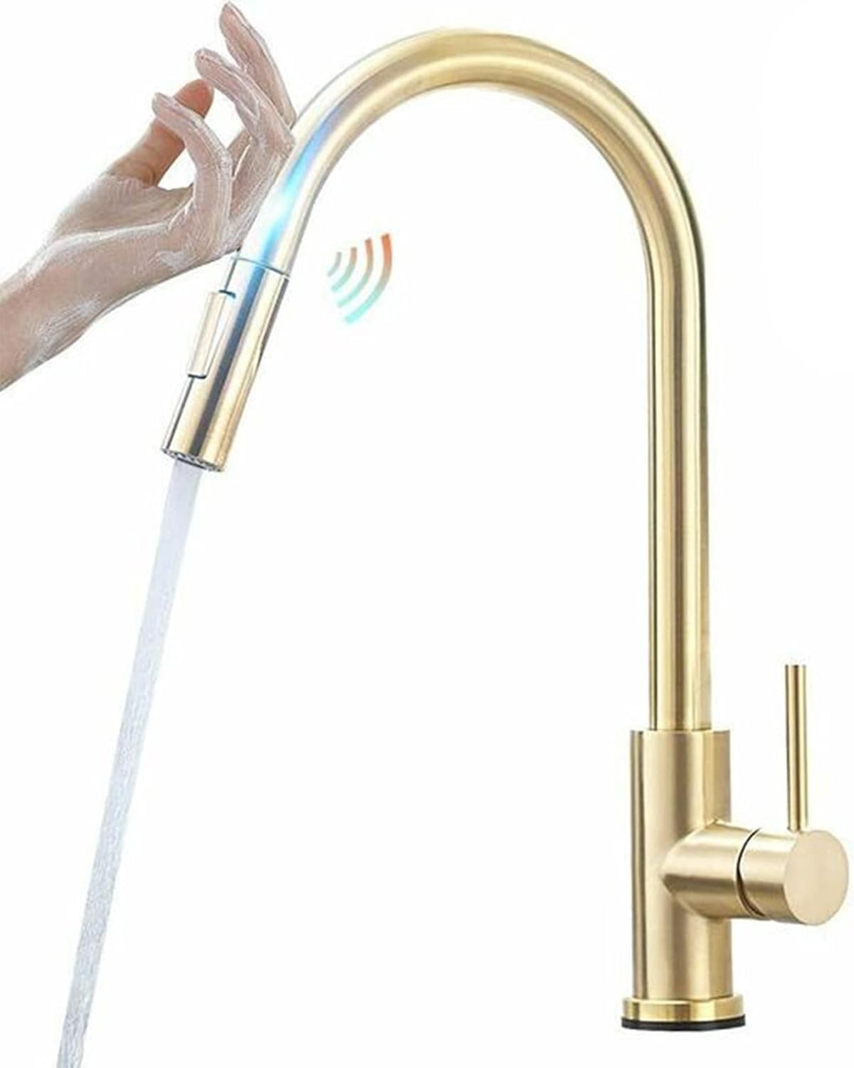 Touch on Kitchen Faucets with 2-Function Pull Down Sprayer, Single Hole ...
