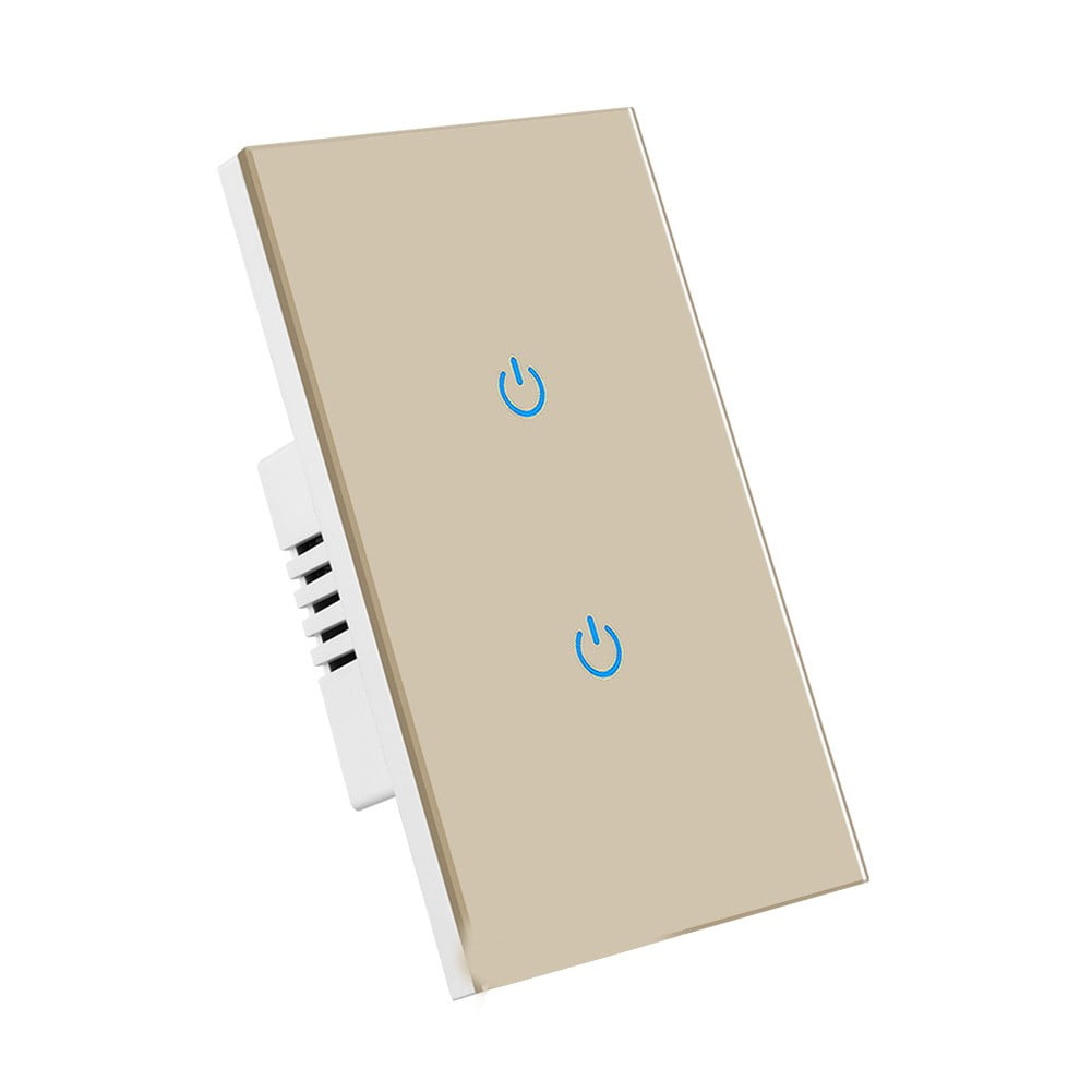 Touch Light Switch 1 2 3 Gang Wall Switch Glass Panel LED Indicator 3 ...