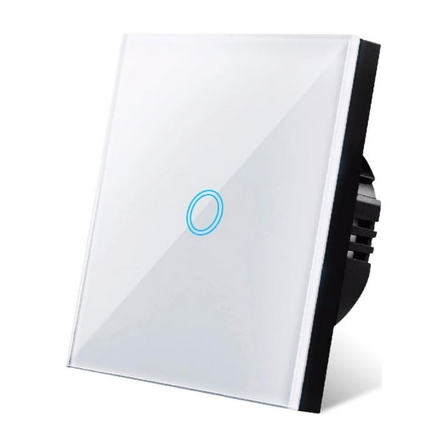 Touch Light Switch LED Crystal Glass Panel Wall Light Switch EU/UK ...