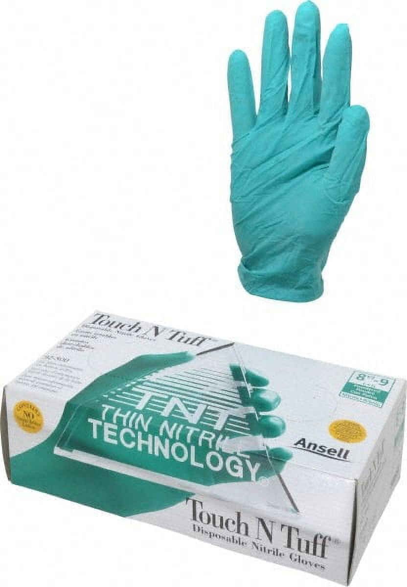 Touchntuff Disposable Gloves,Nitrile,L,PK100 92-500 - Walmart.com