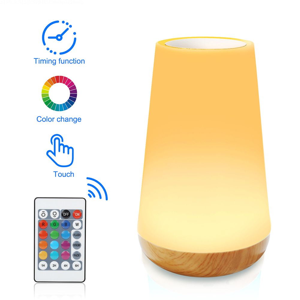 Touch Night Light, LED Table Lamp 3 Levels Dimmable USB Charging Desk ...