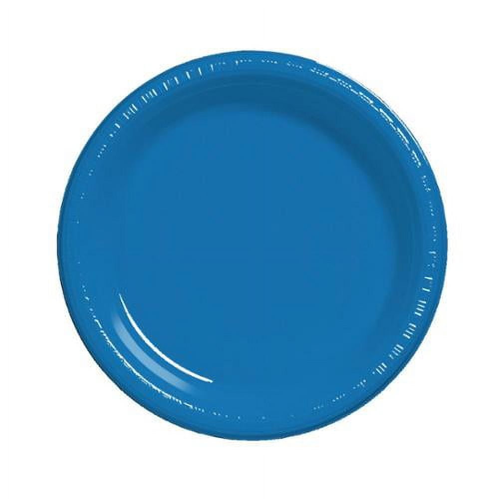 Touch Of Color 20 Count 7" Heavy Duty Plastic Plates True Blue ...