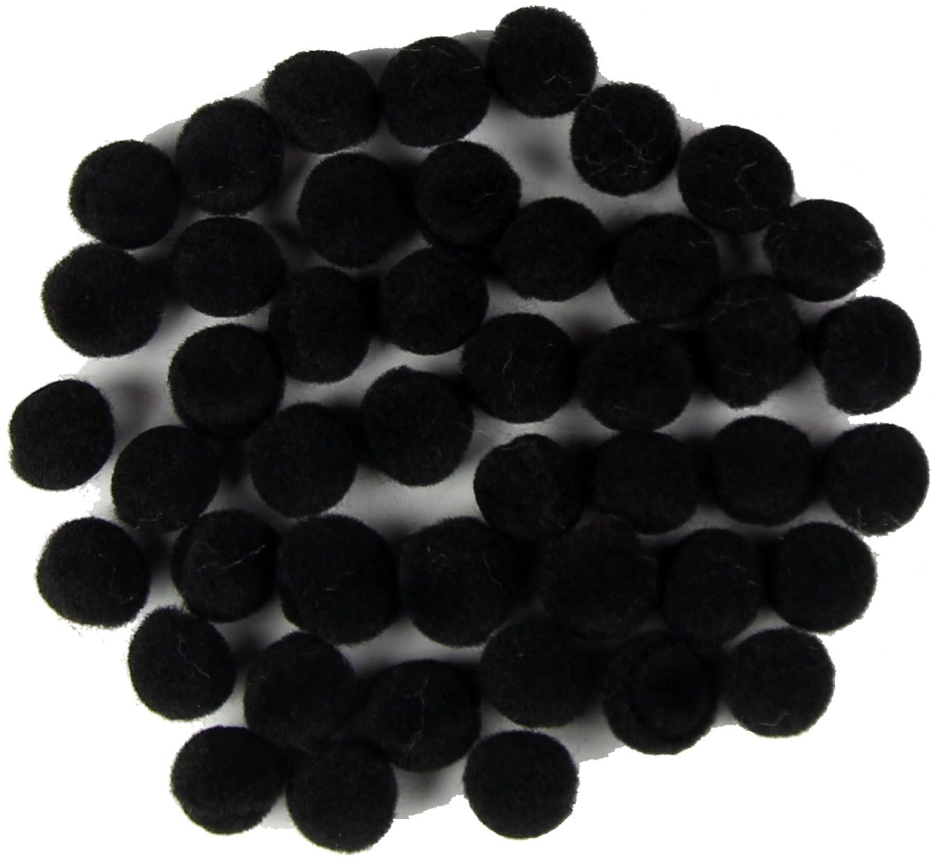 Touch Of Nature .75" Pom-Poms 45/Pkg-Black - Walmart.com