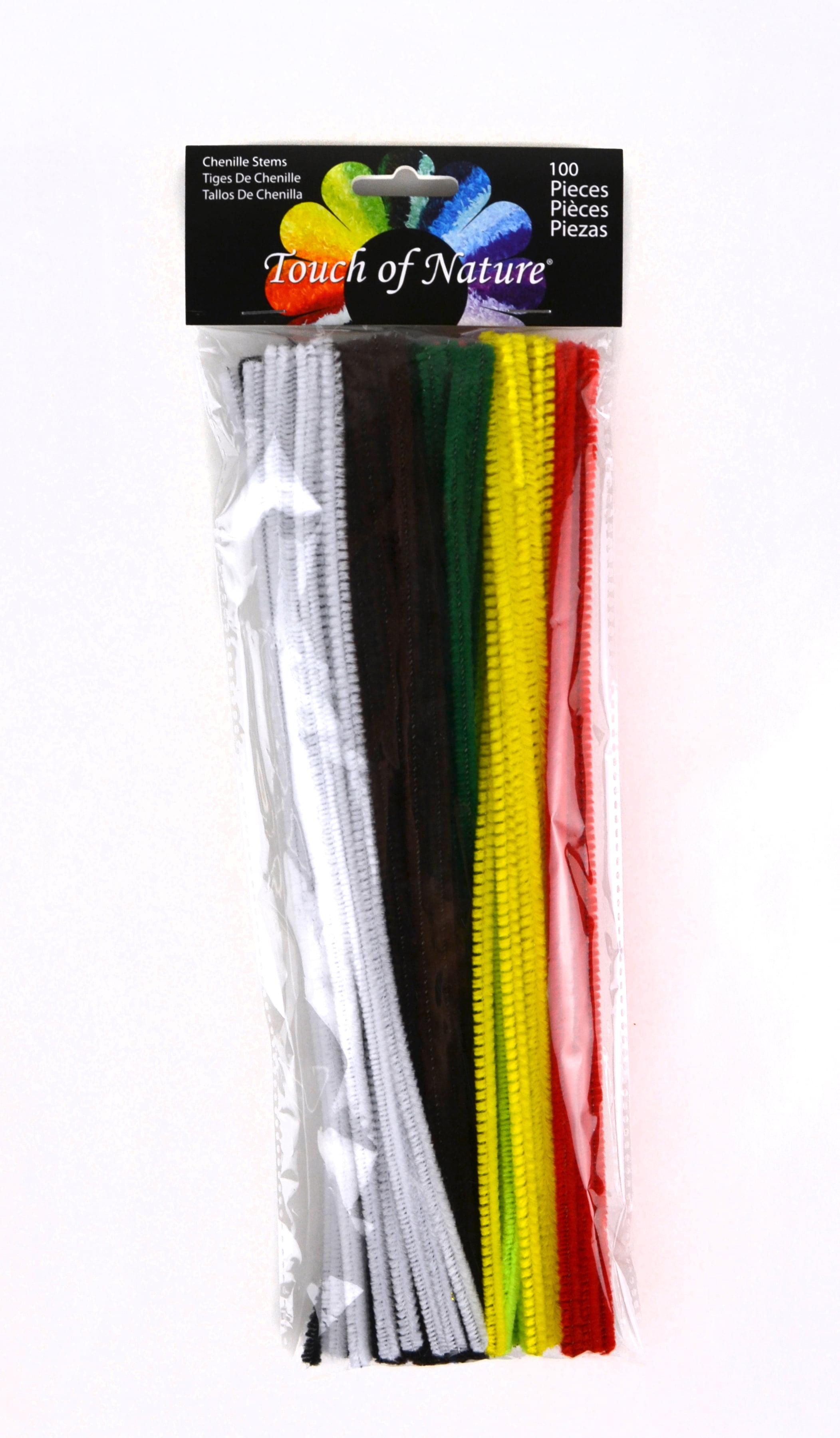 Touch Of Nature Chenille Stems 6mmx12" 100/Pkg-Assorted - Walmart.com