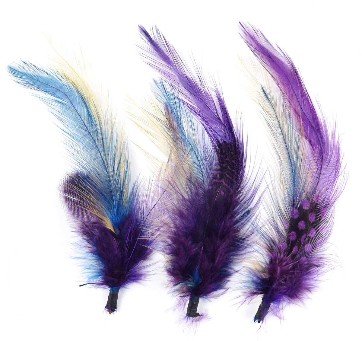 Touch Of Nature Feather Picks 5" 3/Pkg-Gold, Teal & Deep Plum - Walmart.com