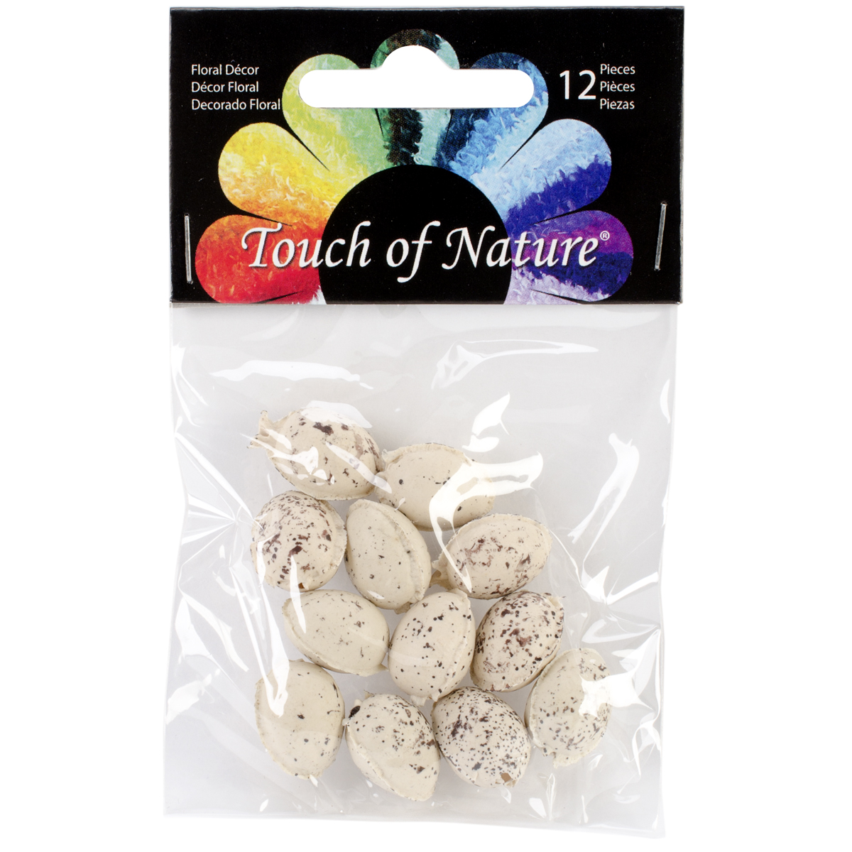 Touch Of Nature Miniature Plastic Bird Eggs .5" 12/Pkg-Beige W/Brown ...