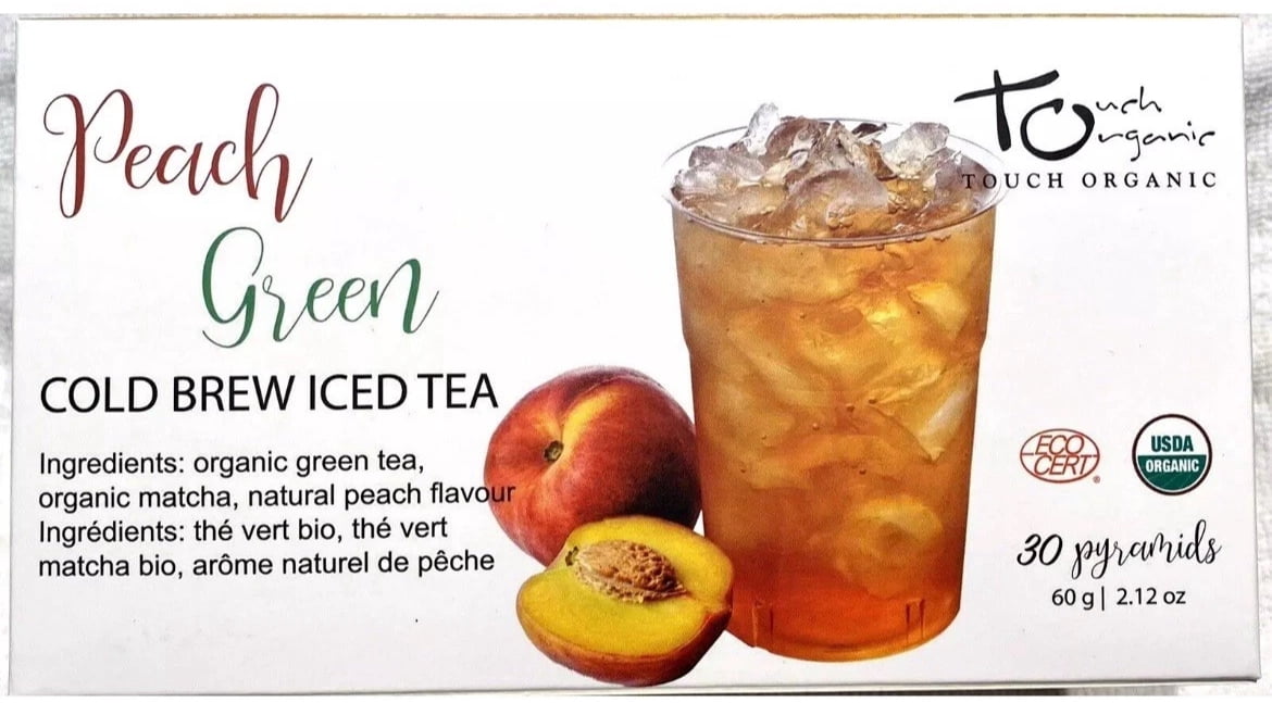 Touch Organic Peach Green Tea with Matcha, Cold Brew Iced Tea, 30 ...