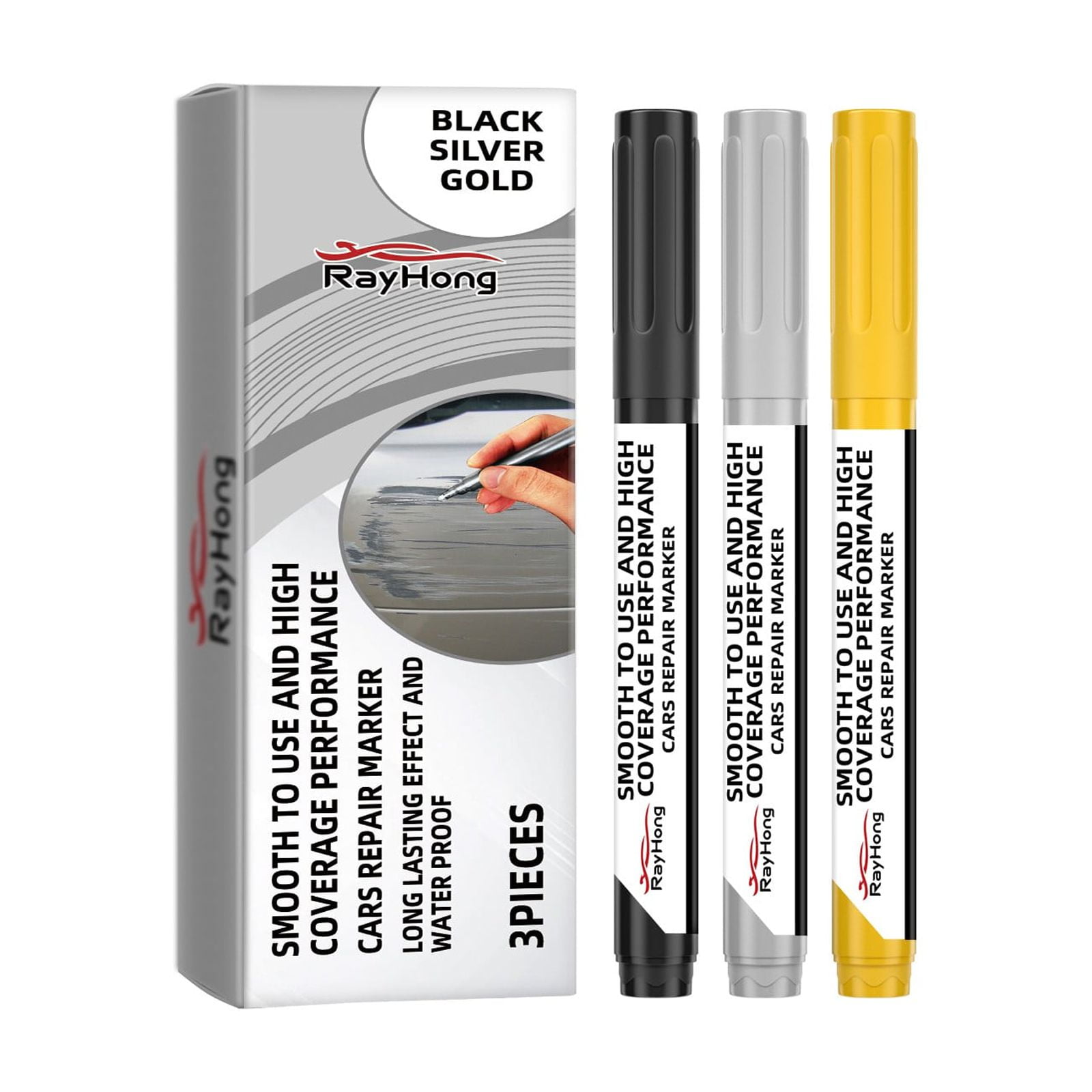 Touch Up Paint Pen 10ml 3PC for Cars,Car Paint Scratch Repair,Two-In ...