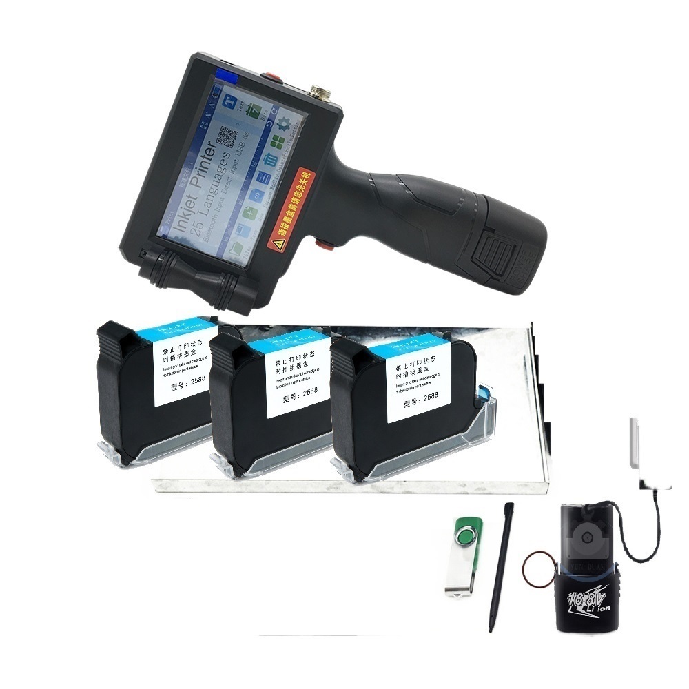 Touch Screen 12.7mm Handheld Inkjet Printer Fast Dry Coder Label ...