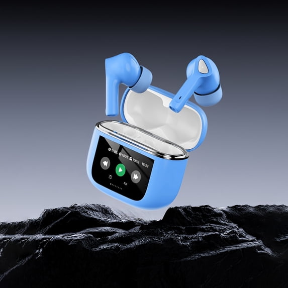 Touch Screen 5.3 Wireless Headset 50H Battery Deep Space Bass HD Mic ...