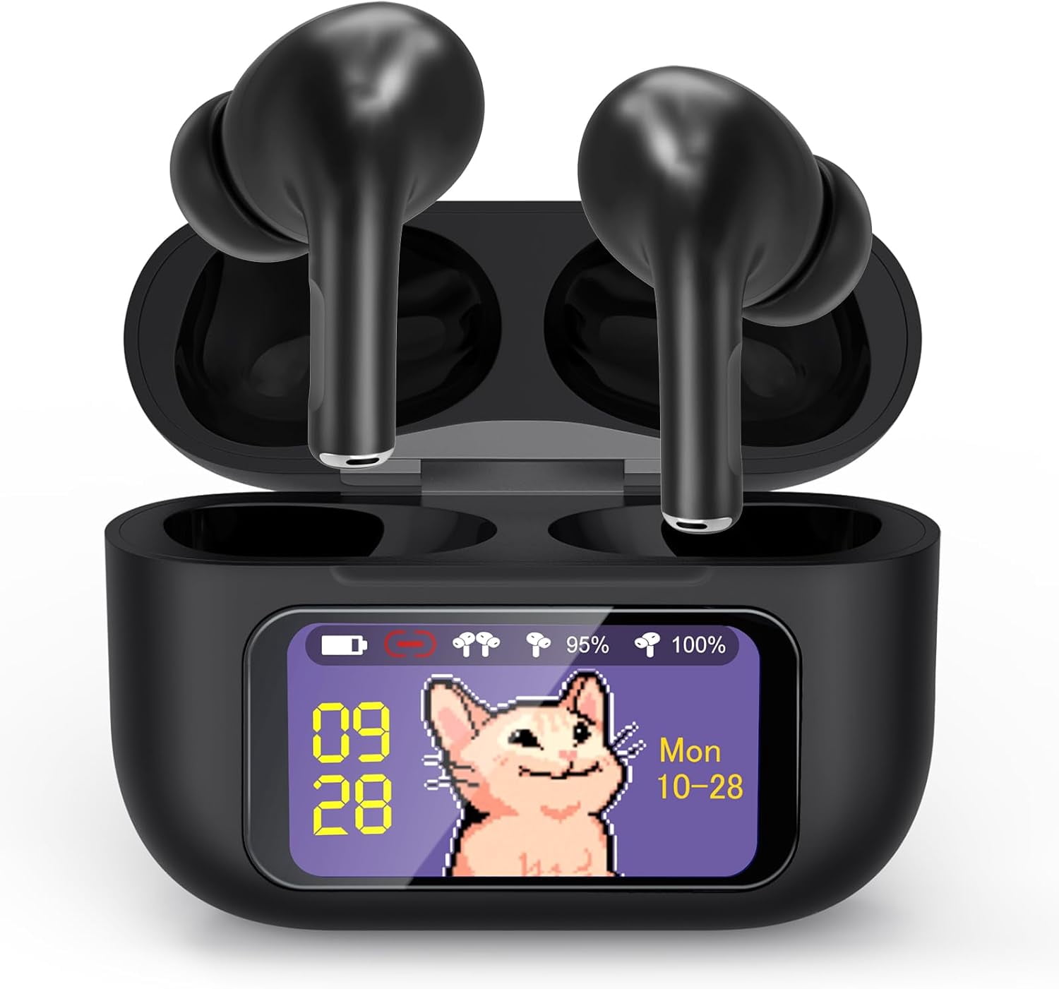 Touch Screen Bluetooth Earbuds, Multi Functions LED Full Color ...