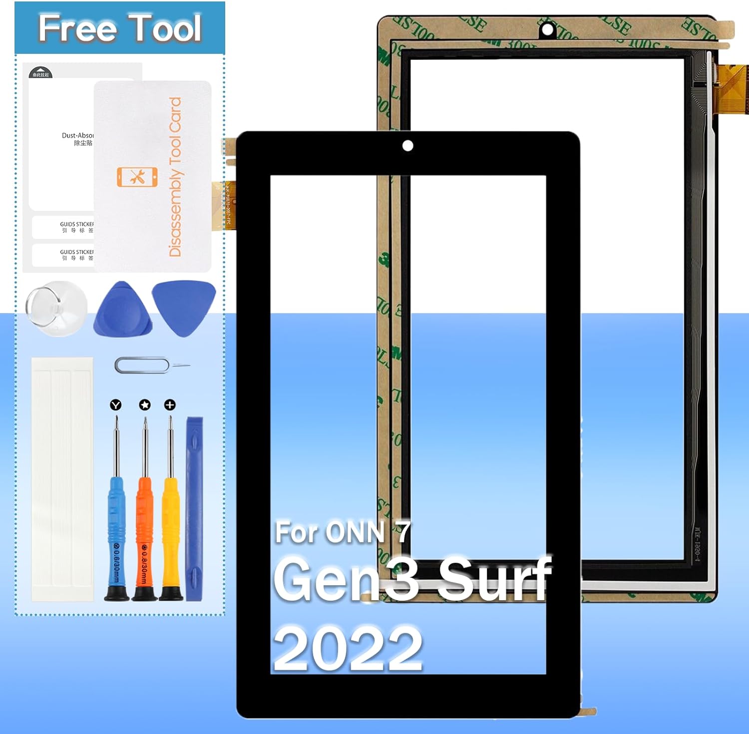 Touch Screen Digitizer for ONN 7" Tablet Gen 3 Surf 2022 100071481 ...