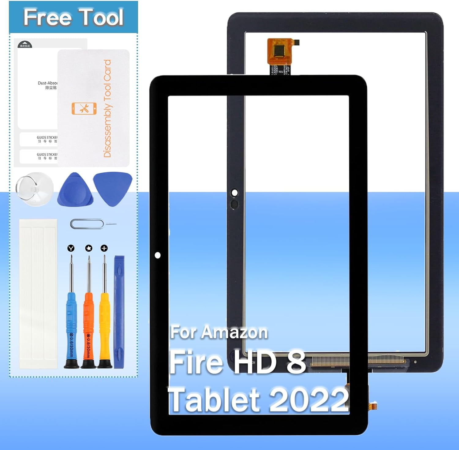 Touch Screen Replacement for Amazon Fire HD 8 / HD 8 Plus Tablet 2022 ...