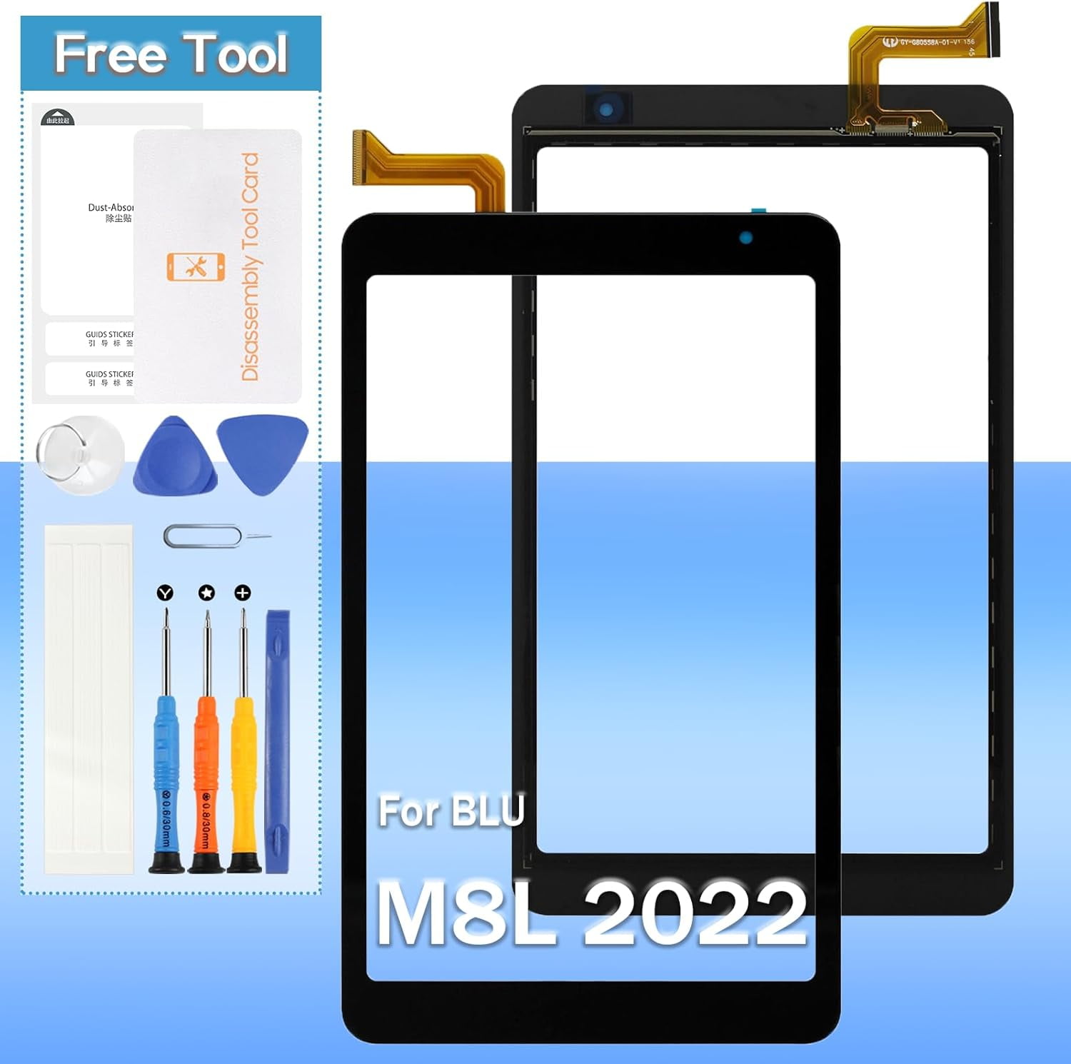 Touch Screen Replacement for BLU M8L 2022 M0220WW 8.0inch Front Glass ...