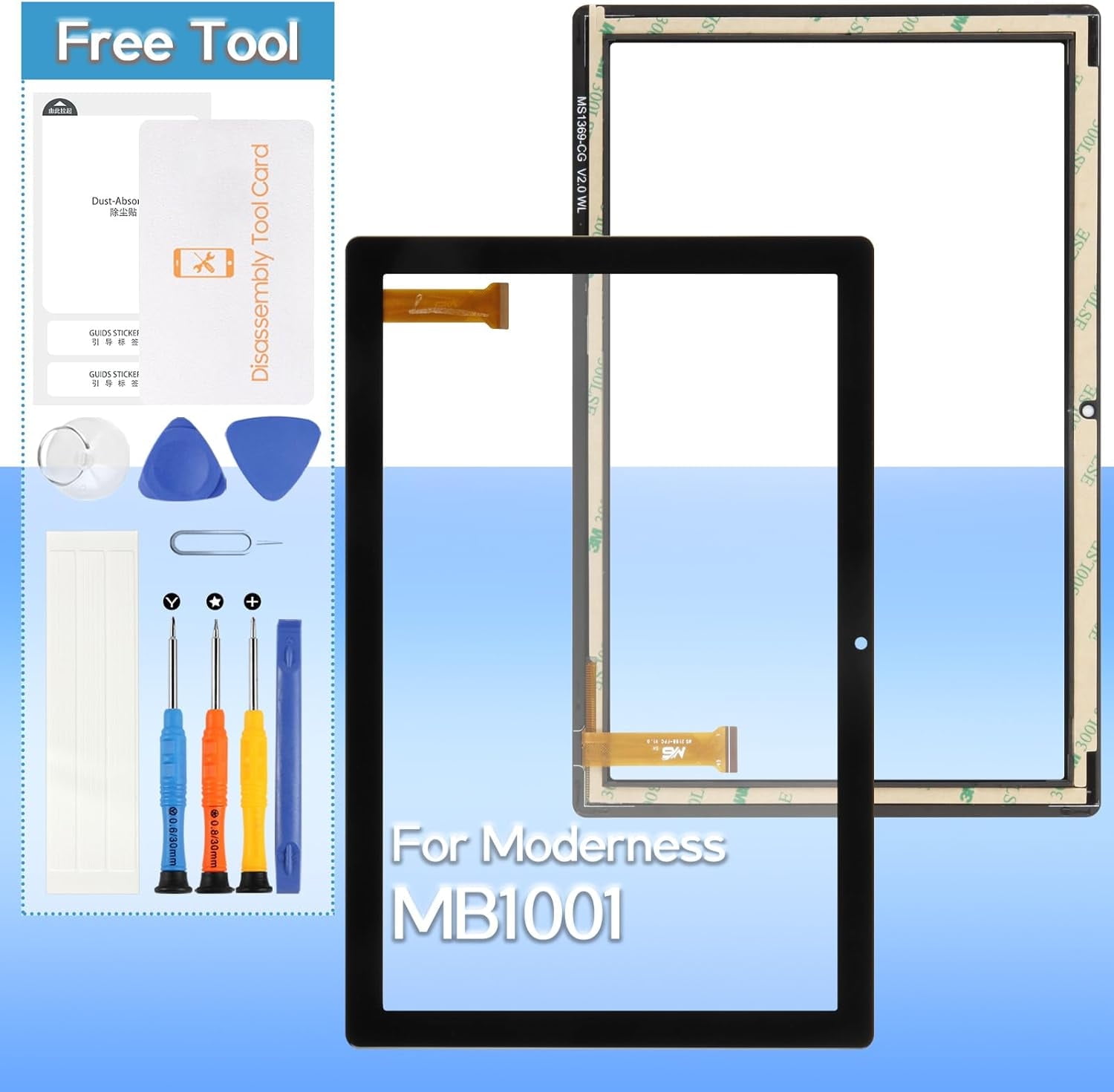 Touch Screen Replacement for Moderness MB1001 Tablet 10.1" MS1369-FPC ...