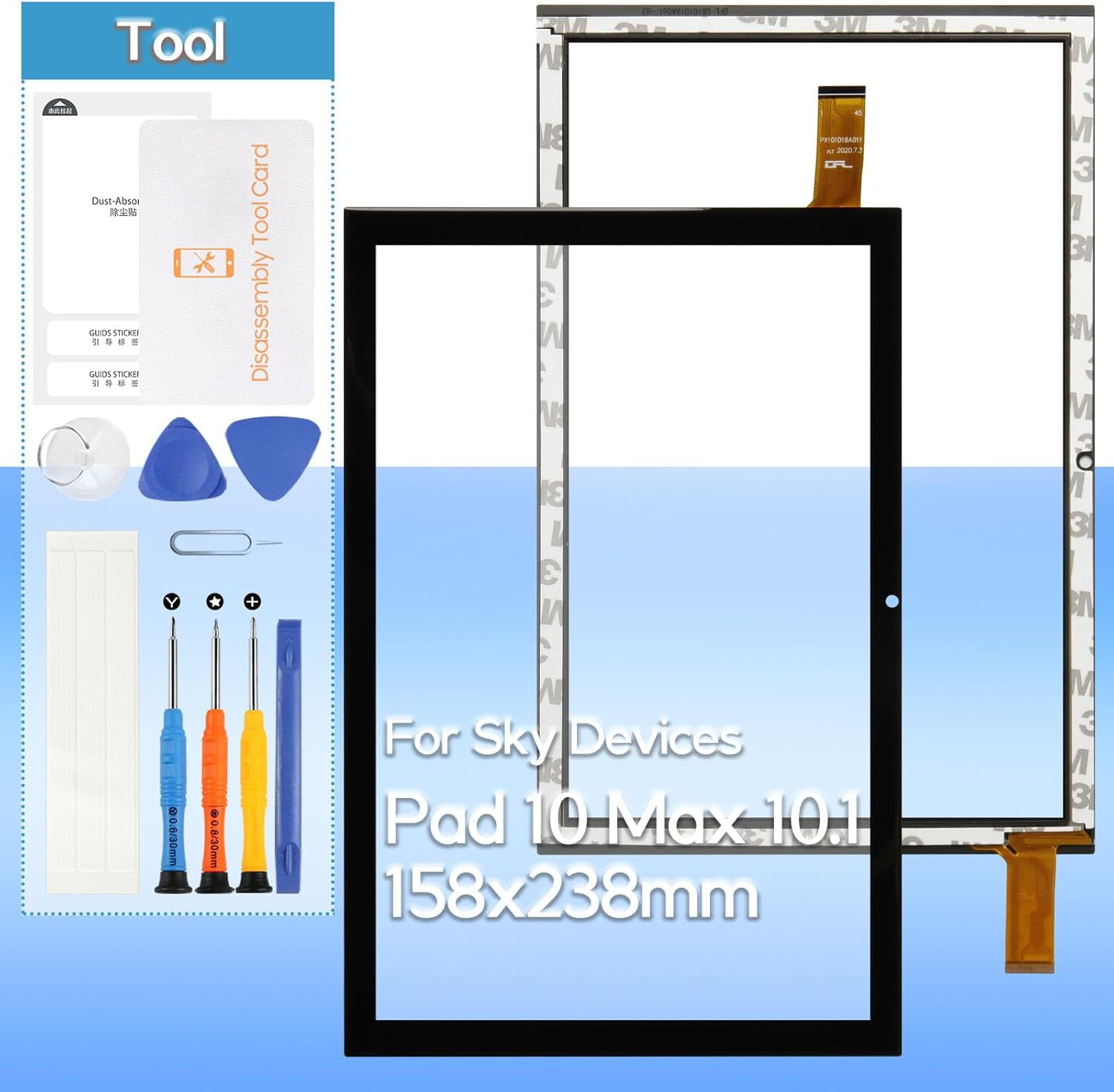 Touch Screen Replacement for Sky Devices Pad 10 10.1" Front Glass Touch ...