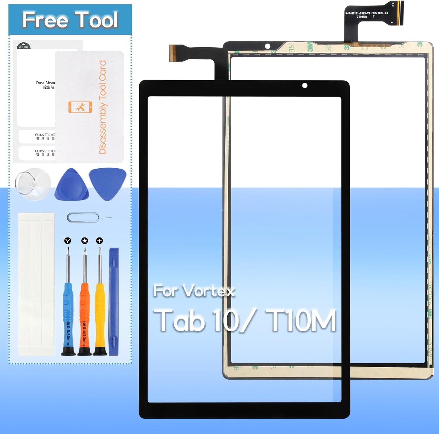 Touch Screen Replacement for Vortex Tab 10/ T10M/ T10M Pro Max Front ...