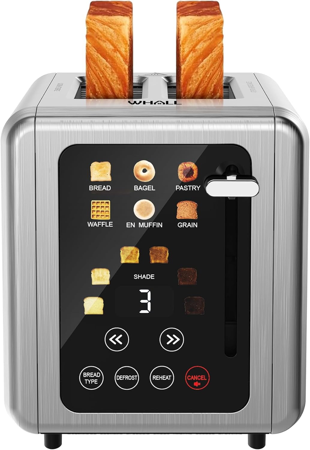 Touch Screen Toaster 2 Slice,Smart Digital Toaster with 1.5" Wide Slots ...