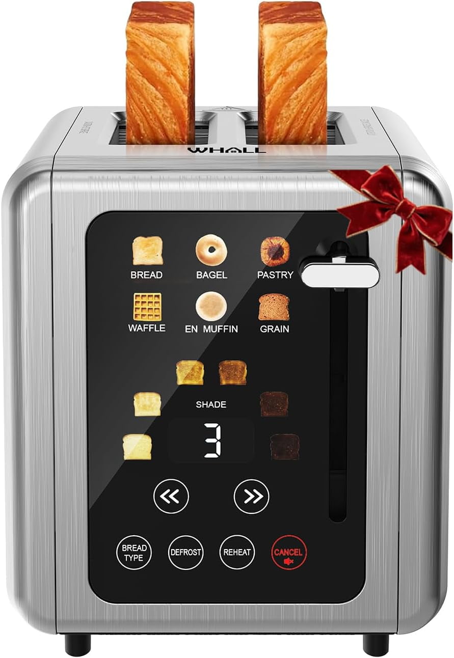 Touch Screen Toaster 2 Slice, Stainless Steel Smart Toaster with ...