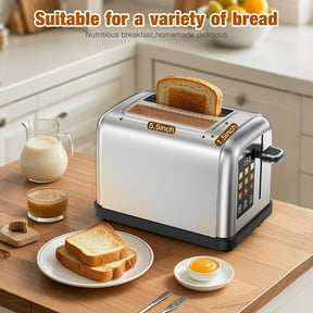 Dash Rise Electric 2-Slice Wide Mouth Toaster with Clear View Window ...
