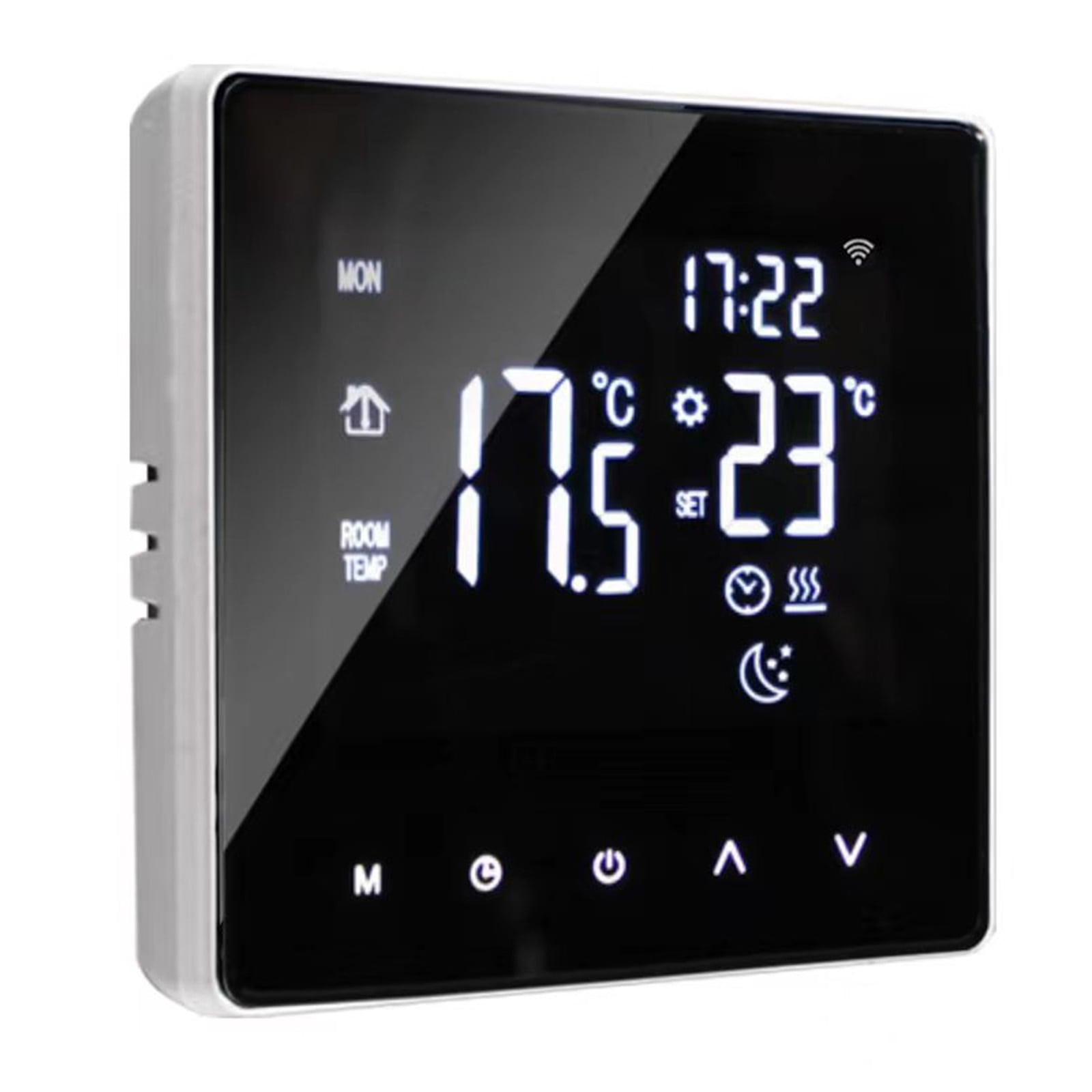 Touch Screen WiFi Electric Heating Thermostat, LCD Display, Weekly ...