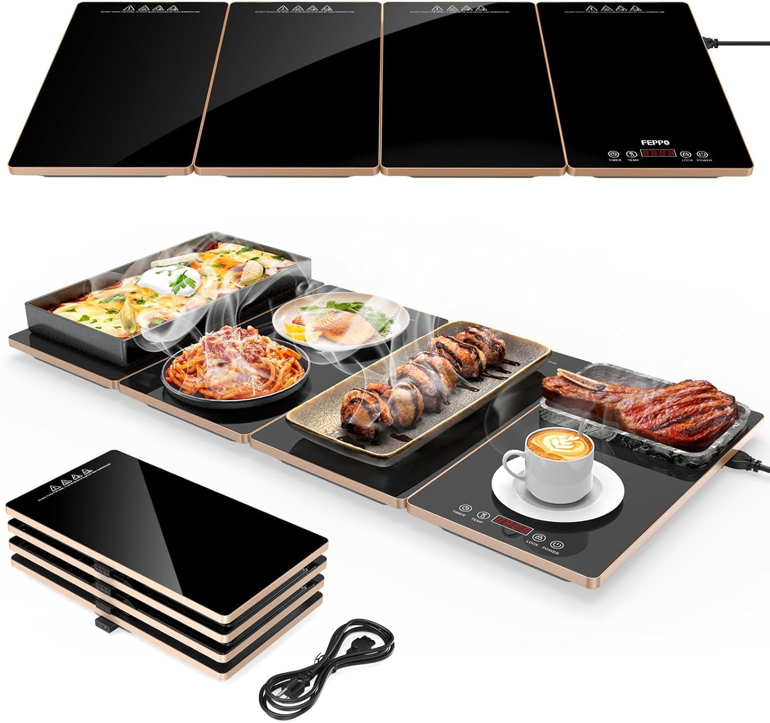 Touch-Sensitive Electric Heating Plate with Temperature Setting and ...