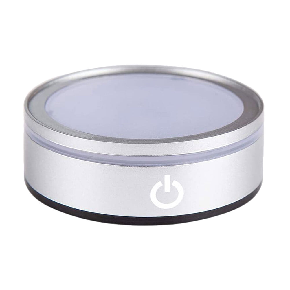 Touch Sensitive Lamp Base Double Layer Round Lamp Holder for Home Bar ...