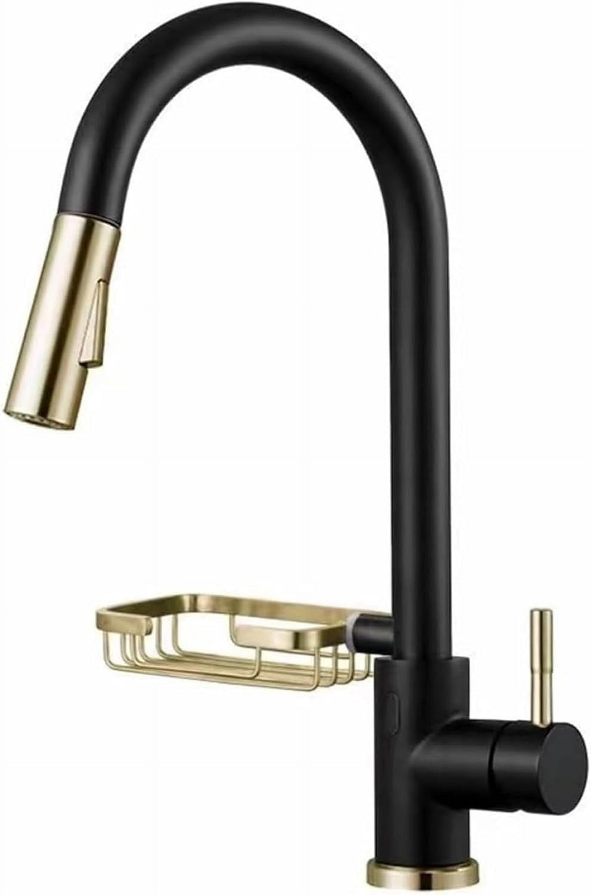 Touch-Sensitive Stainless Steel Kitchen Faucet with Shelf, Pull-Out 360 ...