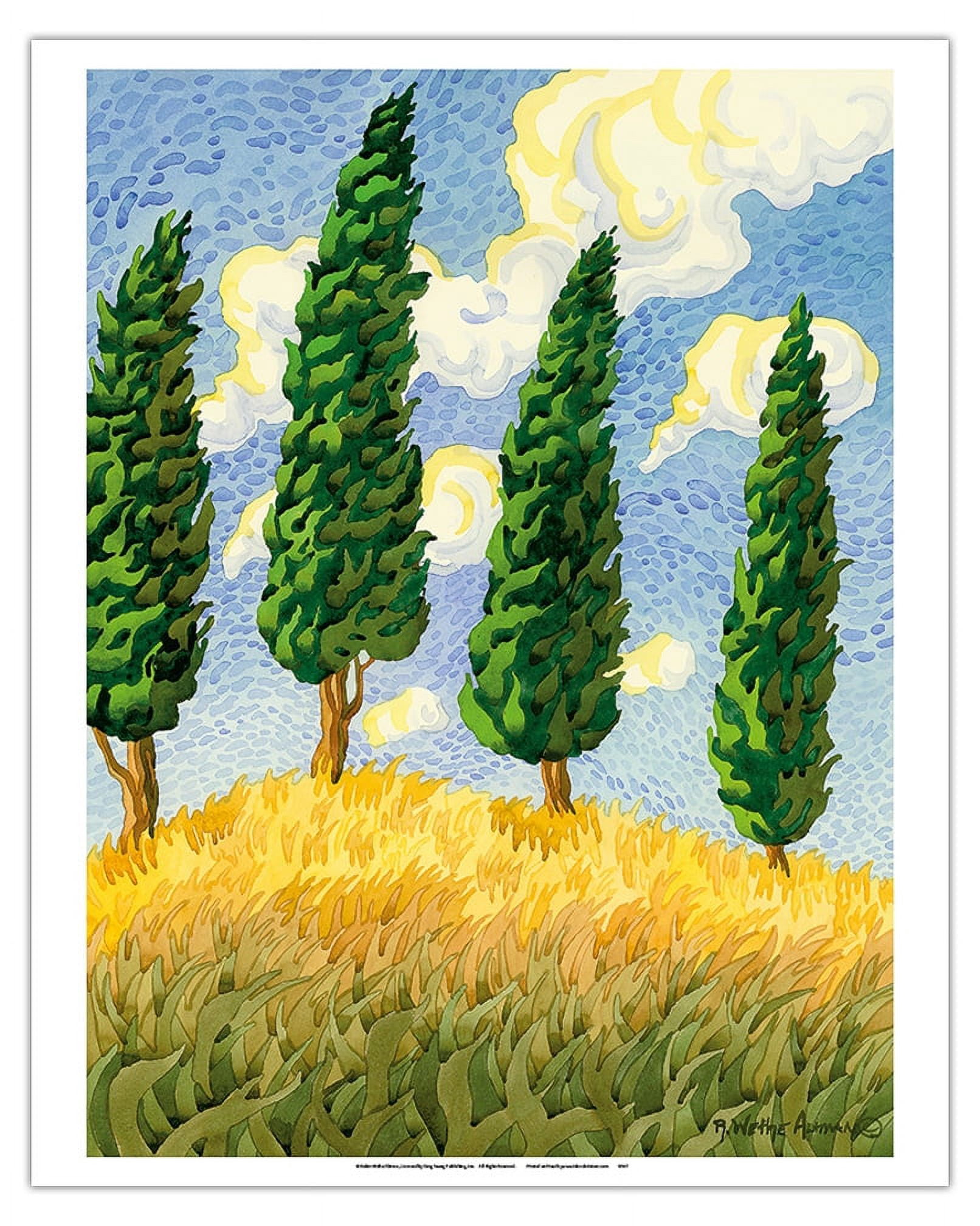 Touch the Sky - Tuscany Italy - Italian Cypress Trees - From an ...