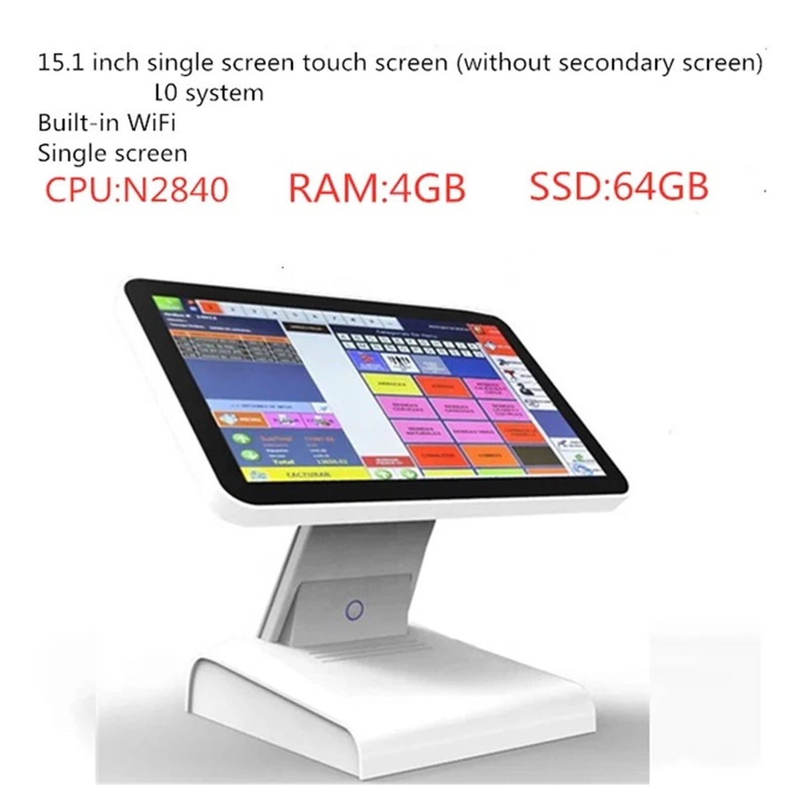 Touch The Cash Register, 15.1 Inch Capacitive Touch Screen Point Of Sale System For Sale ,Easy ...