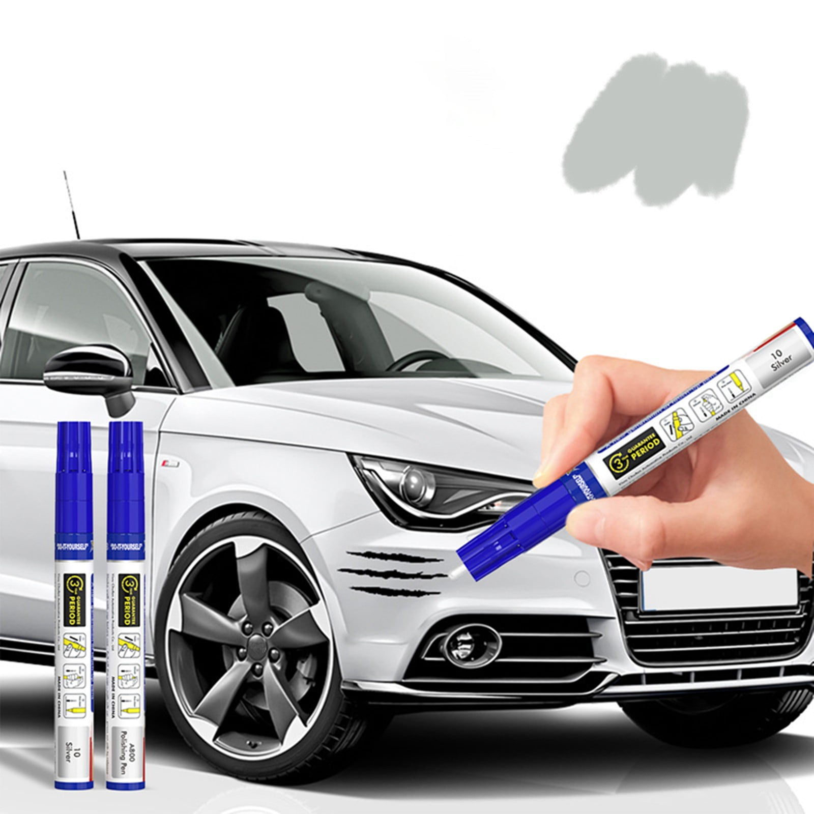 Touch Up Paint for Cars, White Car Paint Scratch Repair, Two-In-One Car ...