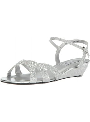 Silver Wedge Sandals