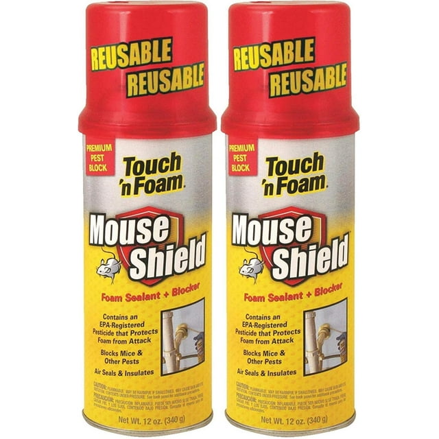 Touch-n-Foam Mouse Blocker Sealant, Pest Protection, 12oz - 2 Pack ...