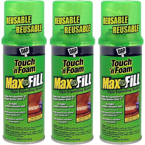 Touch 'n Foam 4001031212 MaxFill Maximum Expanding Sealant (3, 12 Oz ...