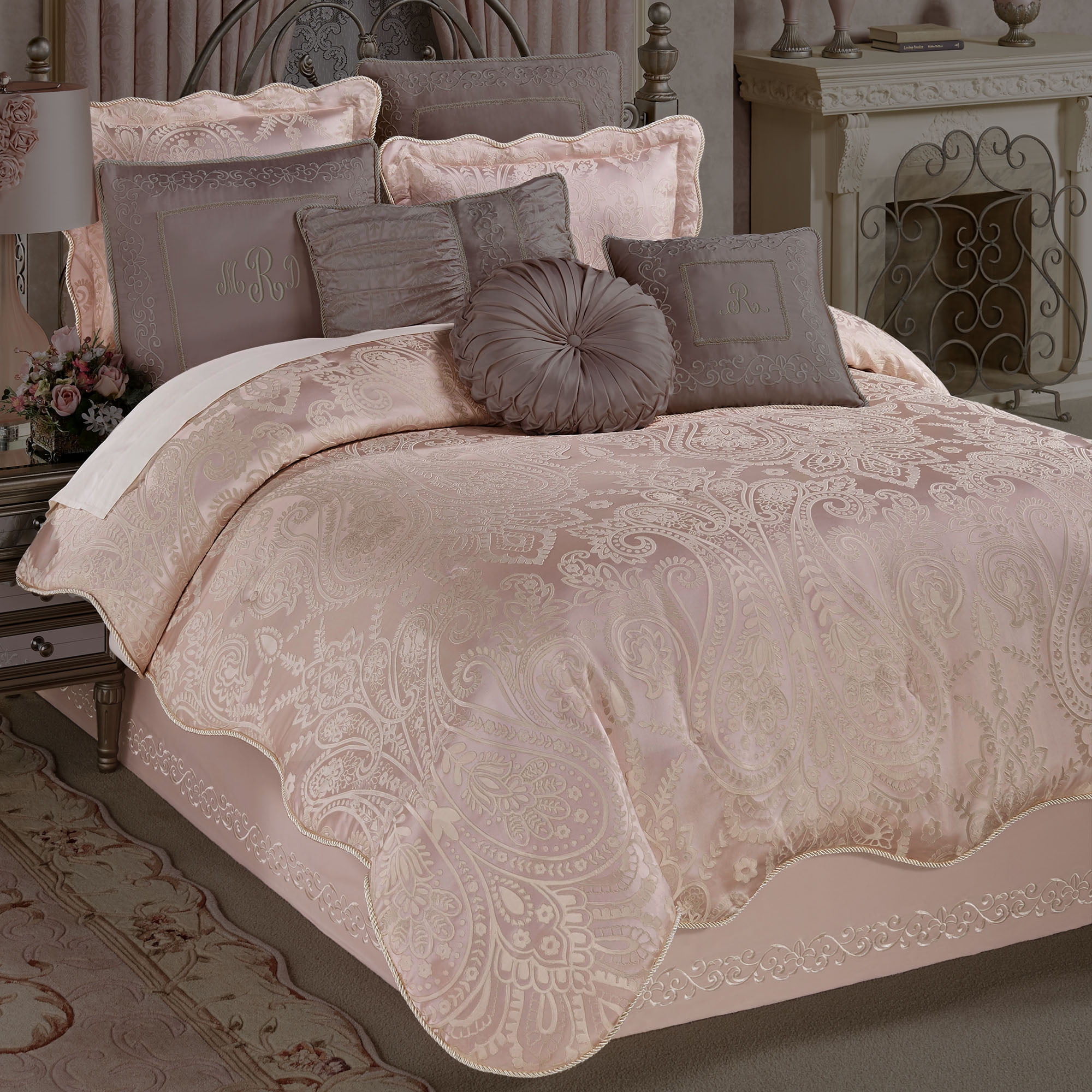 Touch of Class 3 - Piece Romantic Princess Blush Comforter Sets, King ...